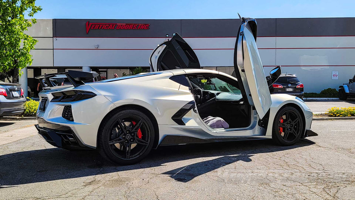 Chevrolet Corvette C8 with Vertical Lambo Doors Kit installed by Verti ...