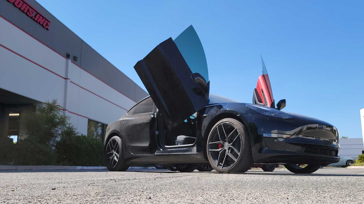 Tesla Model 3 from Washington Transformed with Lambo Doors by Vertical ...