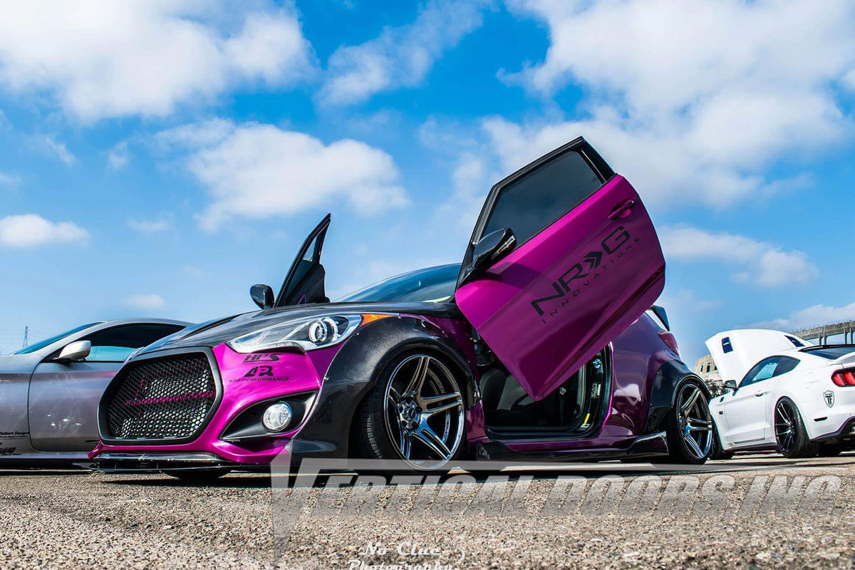 Brice's 2014 Hyundai Veloster Turbo with Vertical Lambo Door Conversio ...