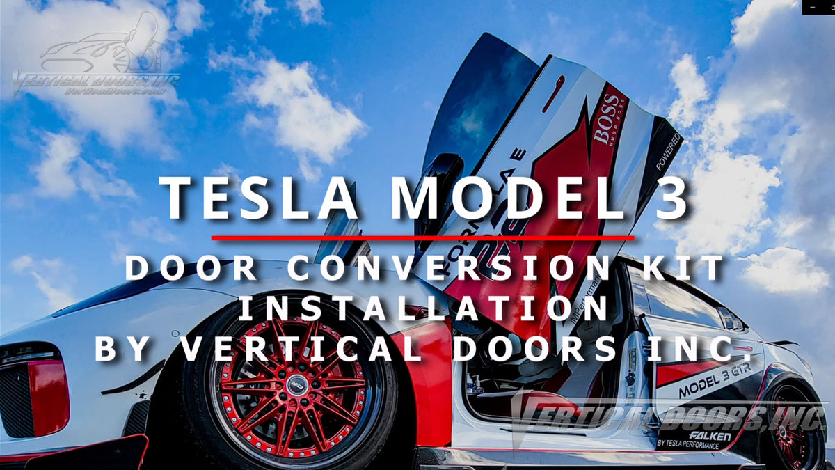 Tesla Model 3 Vertical Doors, Inc., Door Conversion Installation How t